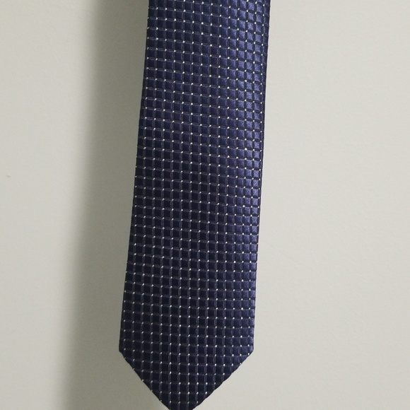 Accessories | Mens Deep Navy Blue Patterned Tie | Poshmark